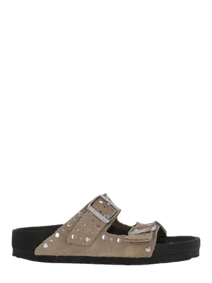 BIRKENSTOCK Arizona Suede Slide Sandals - Neutrals