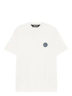 Just Cavalli Raised Logo T-shirt - Neutrals