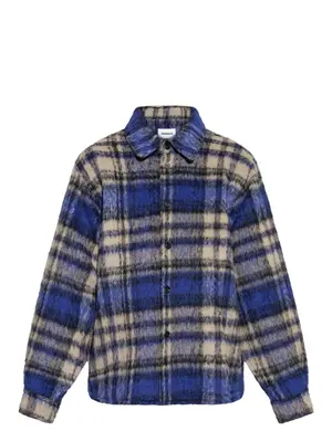 ADER ERROR Check-pattern Shirt Jacket - Blue