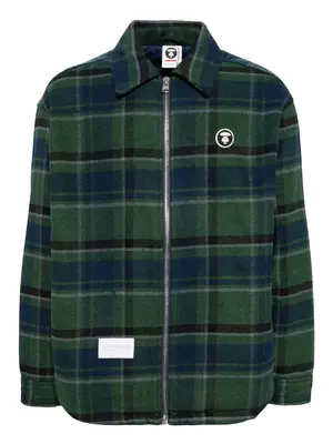 AAPE BY *A BATHING APE AAPE BY *A BATHING APE® Logo-Patch Check Jacket Gra