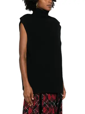 Marni Ribbed Virgin Wool Vest - Black