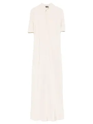 KITON Kiton Keyhole-Neck Midi Dress