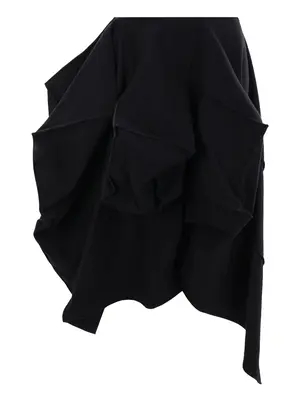Yohji Yamamoto Asymmetric Wool Skirt - Black