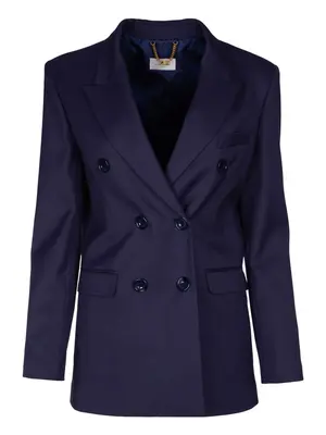 Elisabetta Franchi Peak-lapels Double-breasted Blazer - Blue