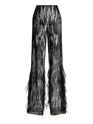 RALPH LAUREN Feather-Embellished Tulle Trousers