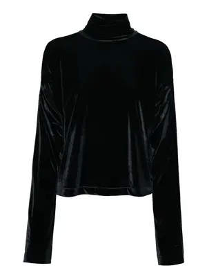 ALAINPAUL ALAINPAUL Velour High-Neck Top