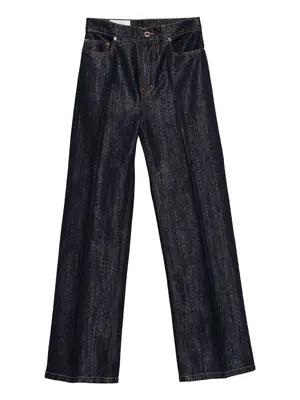 Casablanca Lurex-detail Straight-leg Jeans - Blue