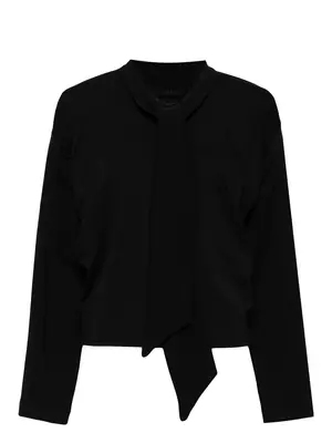 ALAINPAUL Tie-neck Blouse - Black