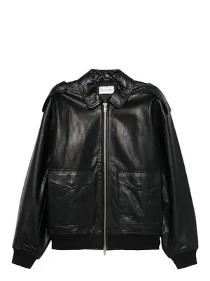 THE FRANKIE SHOP Viper Leather Jacket - Black