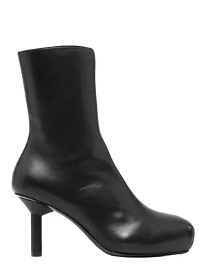 ALAINPAUL 85mm Leather Ankle Boots - Black