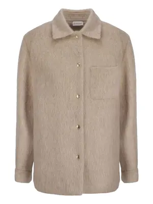 Moncler Logo-appliqué Shirt - Neutrals
