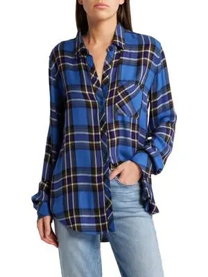 Rails Hunter Plaid Button-up Shirt - Sapphire Indigo