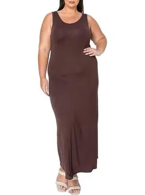 L I V D Everyday Essential Tank Maxi Dress - Brown