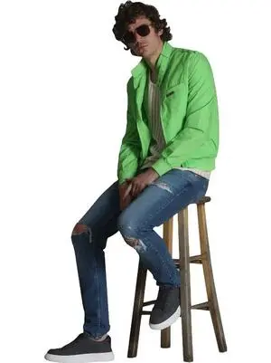MEMBERS ONLY Classic Iconic Racer Jacket - Lime Green