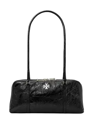 Tory Burch Tory Burch T Monogram Small Metallic Satchel Black