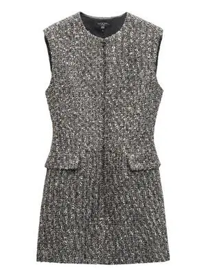 RAG & BONE Tina Linton Wool-blend Sleeveless Minidress