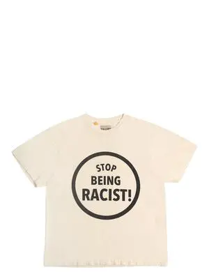 GALLERY DEPT. Stop Being Racist T-shirt - Cream