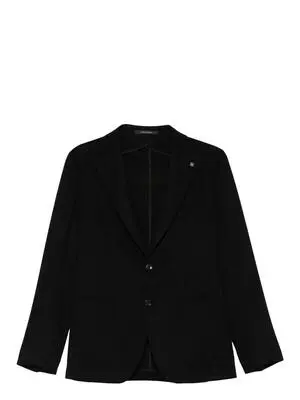Tagliatore Brooch-detail Blazer - Black