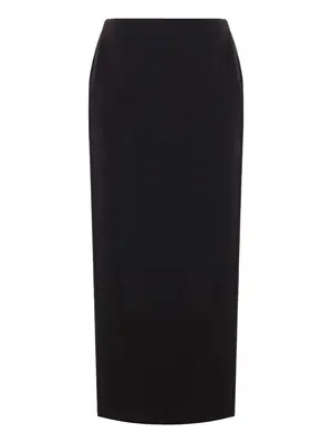 Valentino Garavani Logo-plaque Pencil Skirt - Black