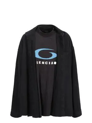 Balenciaga Layered-design Shirt - Black