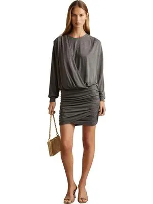REISS Xia Jersey Mini Dress - Grey