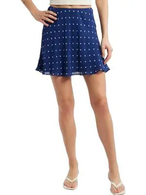 REFORMATION Reformation Brandy Mini Skirt Danube Dot