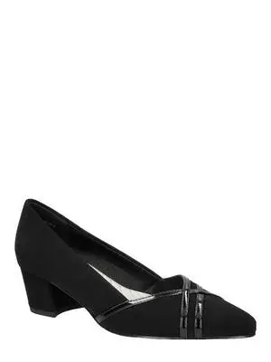 EASY WORKS BY EASY STREET Lotus Pointed Toe Pump - Black Lamy