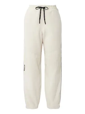 Moncler Shell-paneled Fleece Sweatpants - Cream