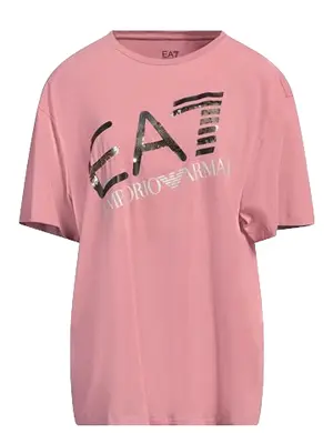 EA7 EA7 Logo-Print T-Shirt Pink