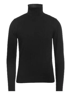 Alpha Studio Merino Wool Turtleneck - Black