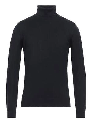 Alpha Studio Light Merino Wool Turtleneck - Blue