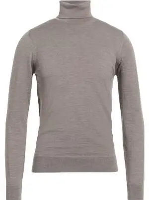 Alpha Studio Light Merino Wool Turtleneck - Khaki