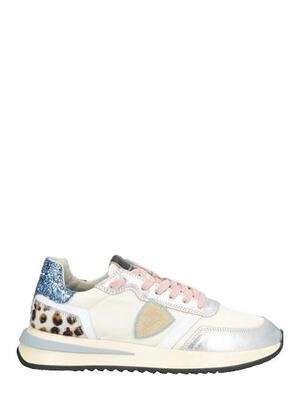 Philippe Model Multicolor Leather And Mesh Low-top Sneakers - Beige