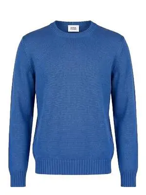 Alpha Studio Merino Wool Crewneck Sweater - Blue
