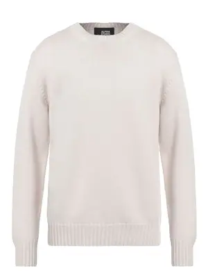 Alpha Studio Merino Wool Sweater Off White