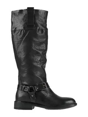 Geox Leather Riding Boots - Black