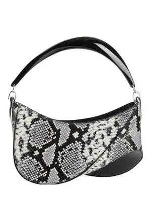 MUGLER Calfskin Saddle Bag - Black