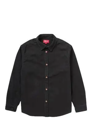 Supreme Logo Taping Work Shirt - Black