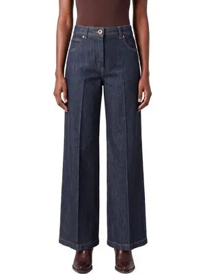 Aspesi Wide Leg Jeans Blue