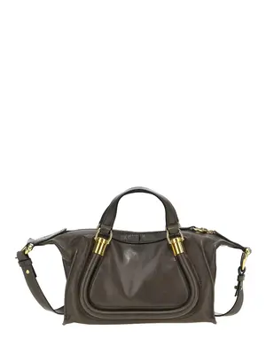 Chloé Chloé Paraty 24 Leather Bag Grey