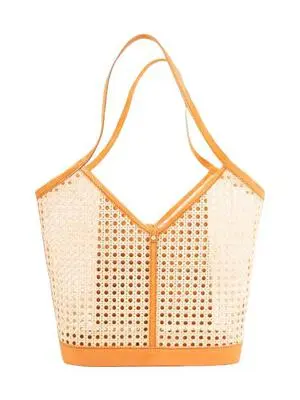 JELAVU Ophelia Cane Tote Bag - Tan