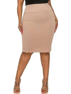 L I V D L I V D Molly Pencil Skirt Mocha