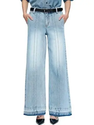 BAYEAS Bayeas Jermy Seamed High-Waist Wide-Leg Jeans