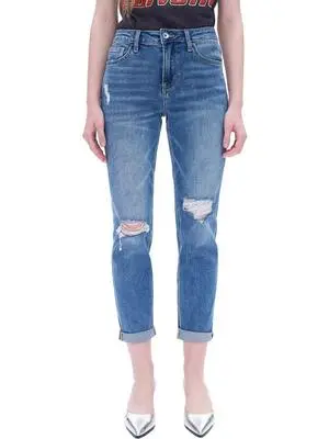 BAYEAS Bayeas High-Rise Boyfriend Jeans