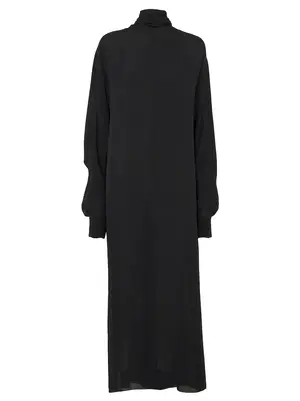 Khaite Lexi Silk Georgette Maxi Dress - Black