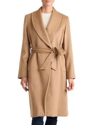 Sofia Cashmere Shawl Collar Hair Coat - 251cam