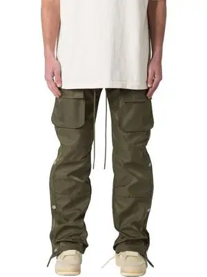 Mnml Side Snap Nylon Cargo Pants - Olive