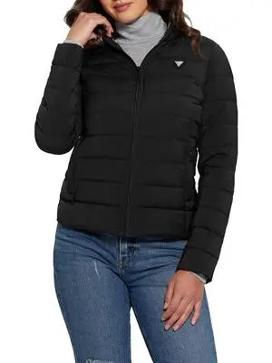 Guess Diann Puffer Jacket - Jet Black A996