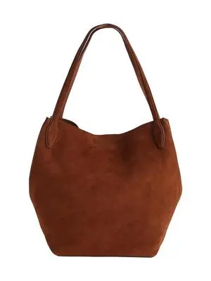 Madewell Suede Shopper Tote - Soft Mahogany