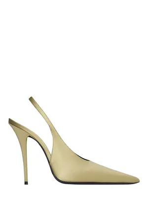 Saint Laurent L’entracte Slingback Pumps 110 - Beige
